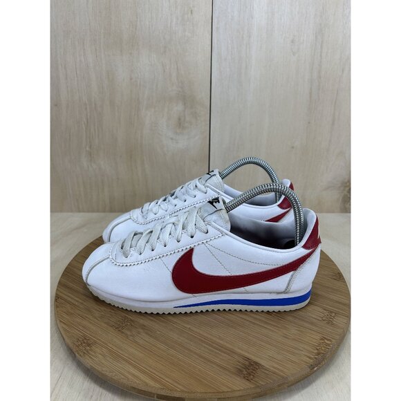 Nike | Shoes | Nike Classic Cortez Red White Leather Athletic Shoes ...